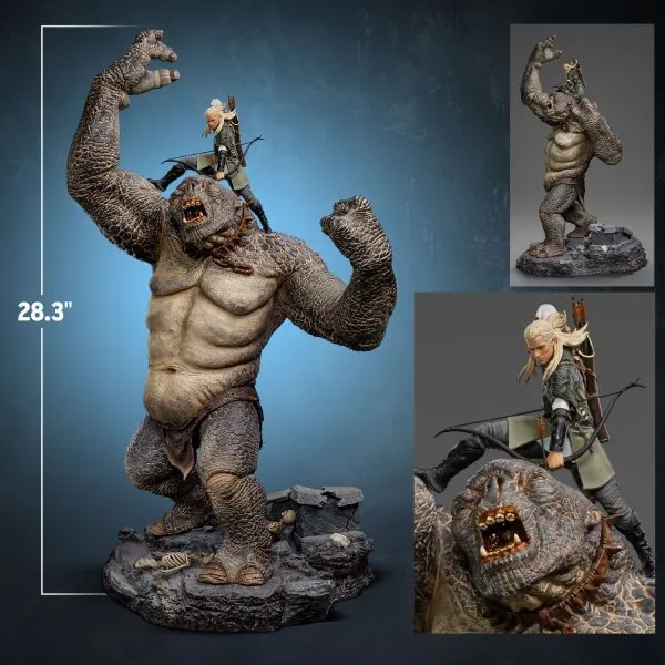 Legolas battles the Cave Troll with Iron Studios' The Lords of the ...