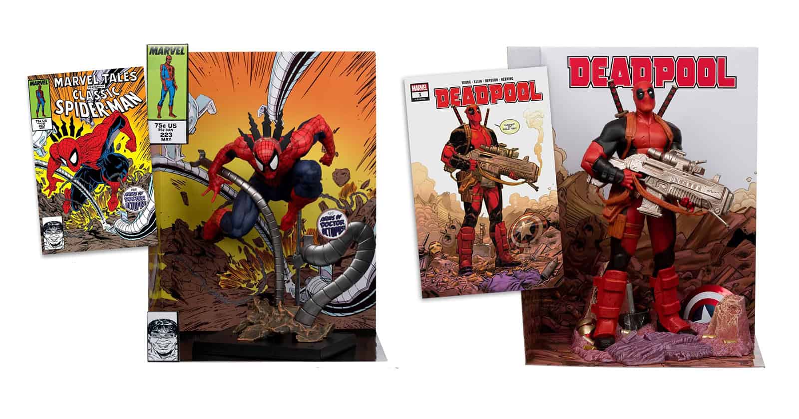 McFarlane unveils new Spider-Man and Deadpool sixth scale collectibles